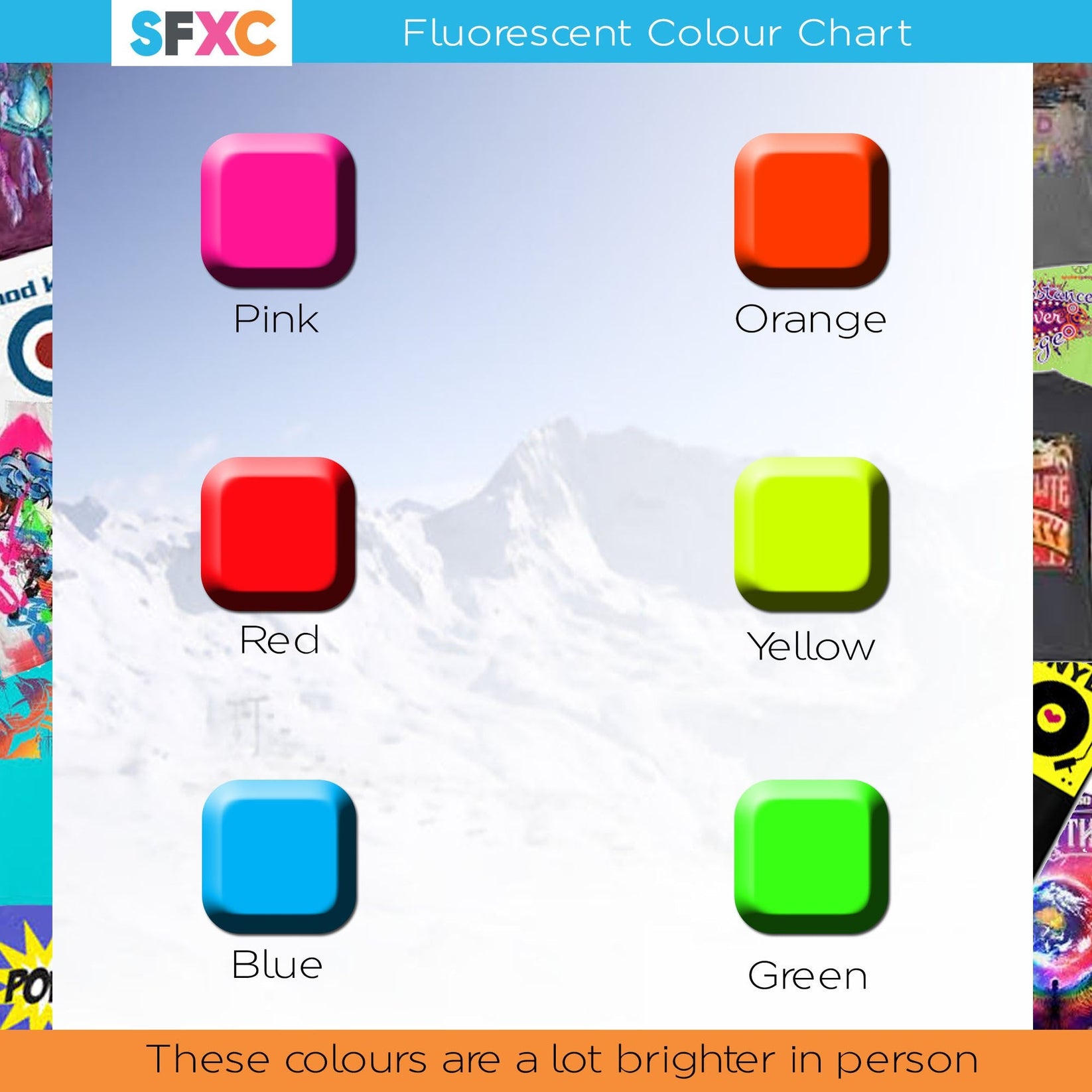 SFXC Neon and Fluorescent Screen Printing Ink Paint
